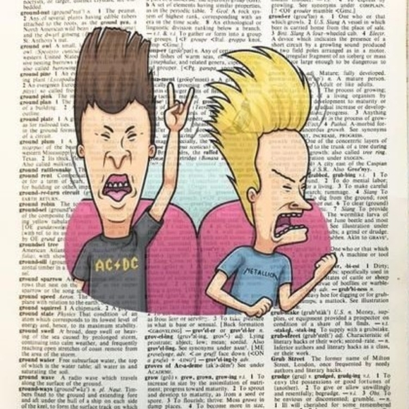 Other | Beavis Butthead Dictionary Book Page Art Decor | Poshmark